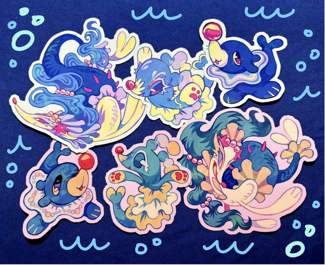 Primarina Brionne and Popplio Stickers - Etsy