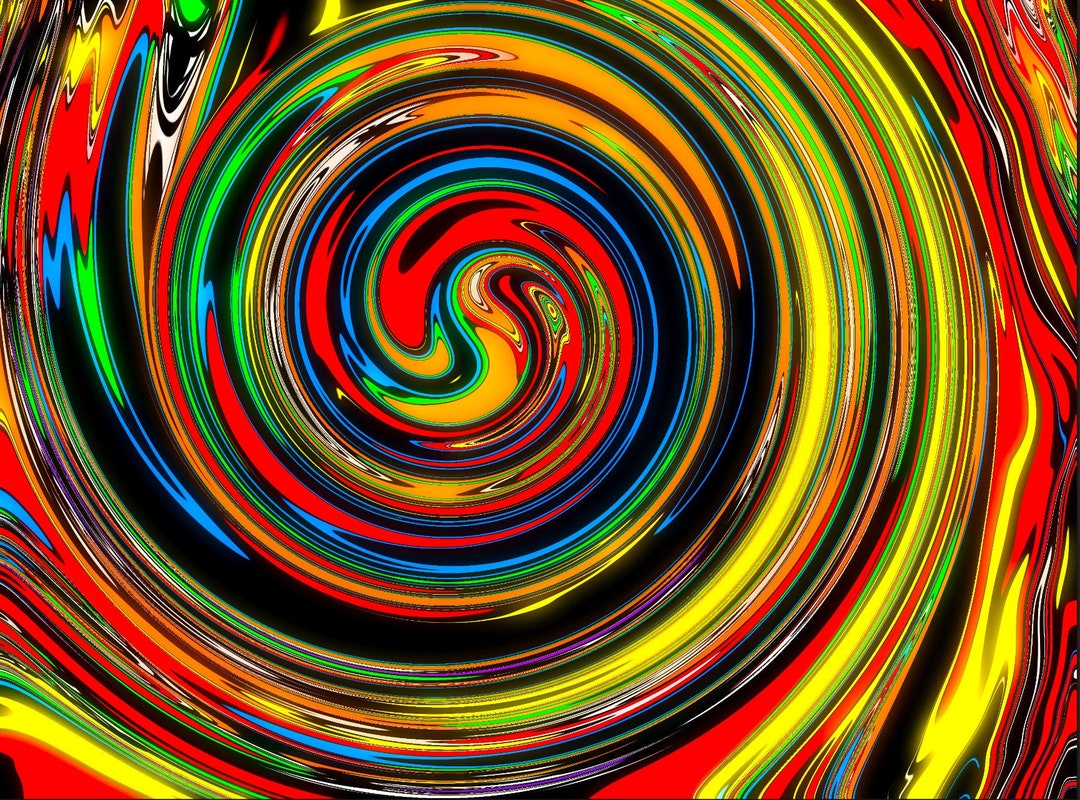 Multicoloured Abstract Swirl Digital Download Art - Etsy