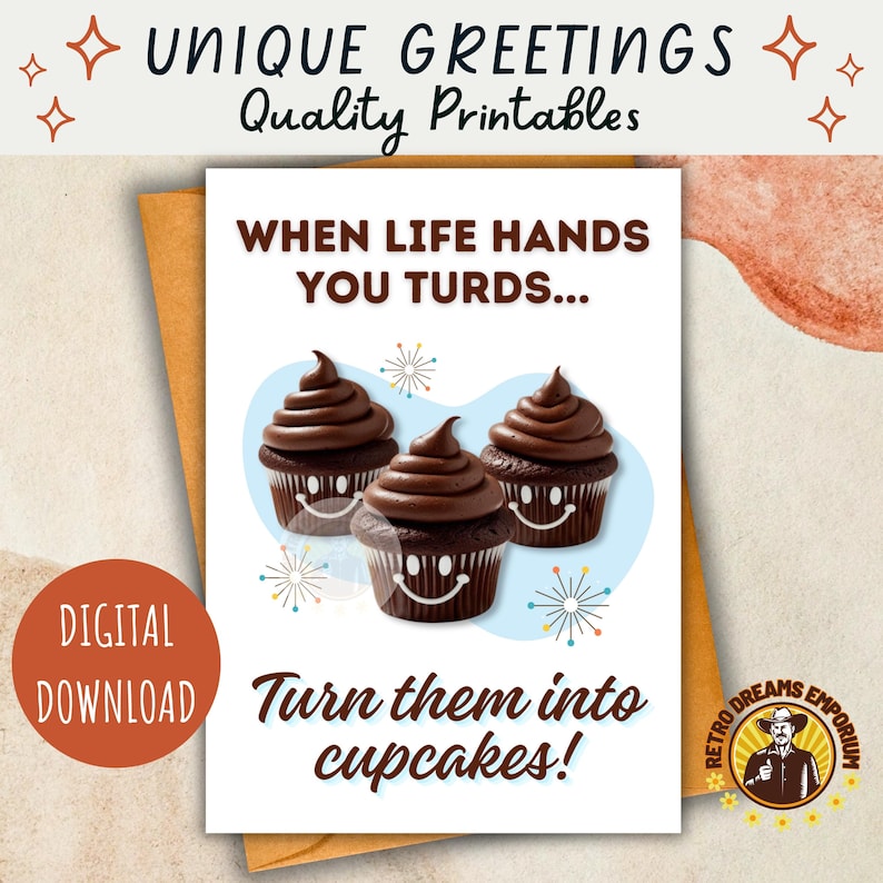 Poop Joke Affirmation Card | Printable You've Got This Gift | Uplifting ...