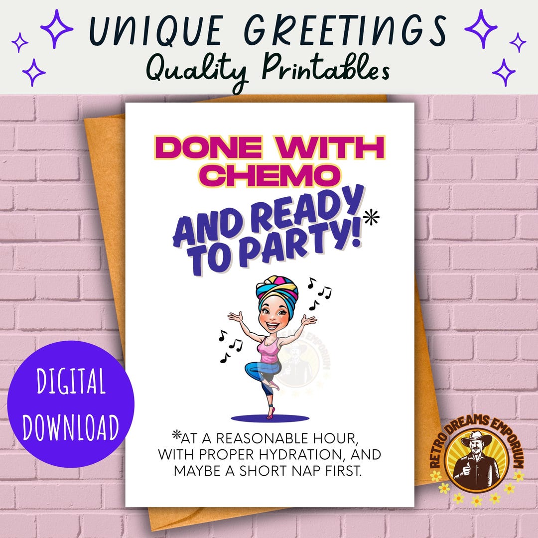 Chemo Completion Celebration Card, Funny Cancer Survival Gift for a ...