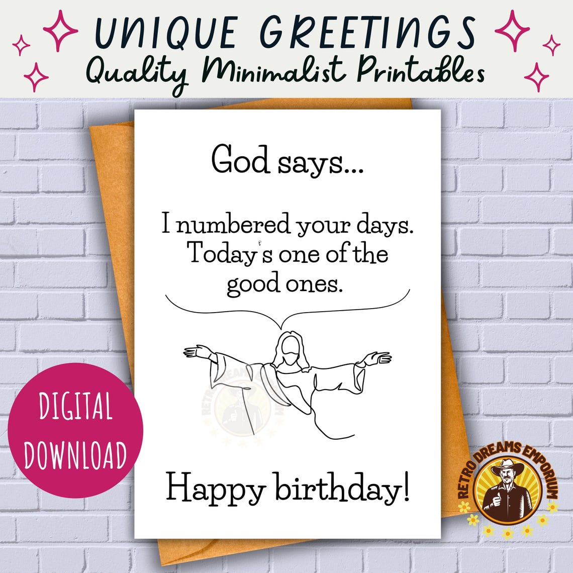 Funny God Says Birthday Card | Jesus Meme | Printable Christian Gift ...