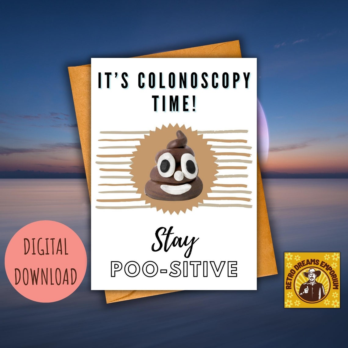 Colonoscopy Well Wishes Card Printable, Personalized Get Well Card ...