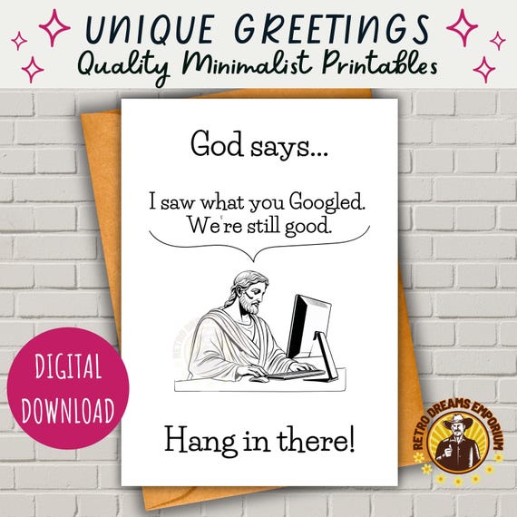 Hilarious Christian Memes Funny Christian Encouragement Card | Jesus
