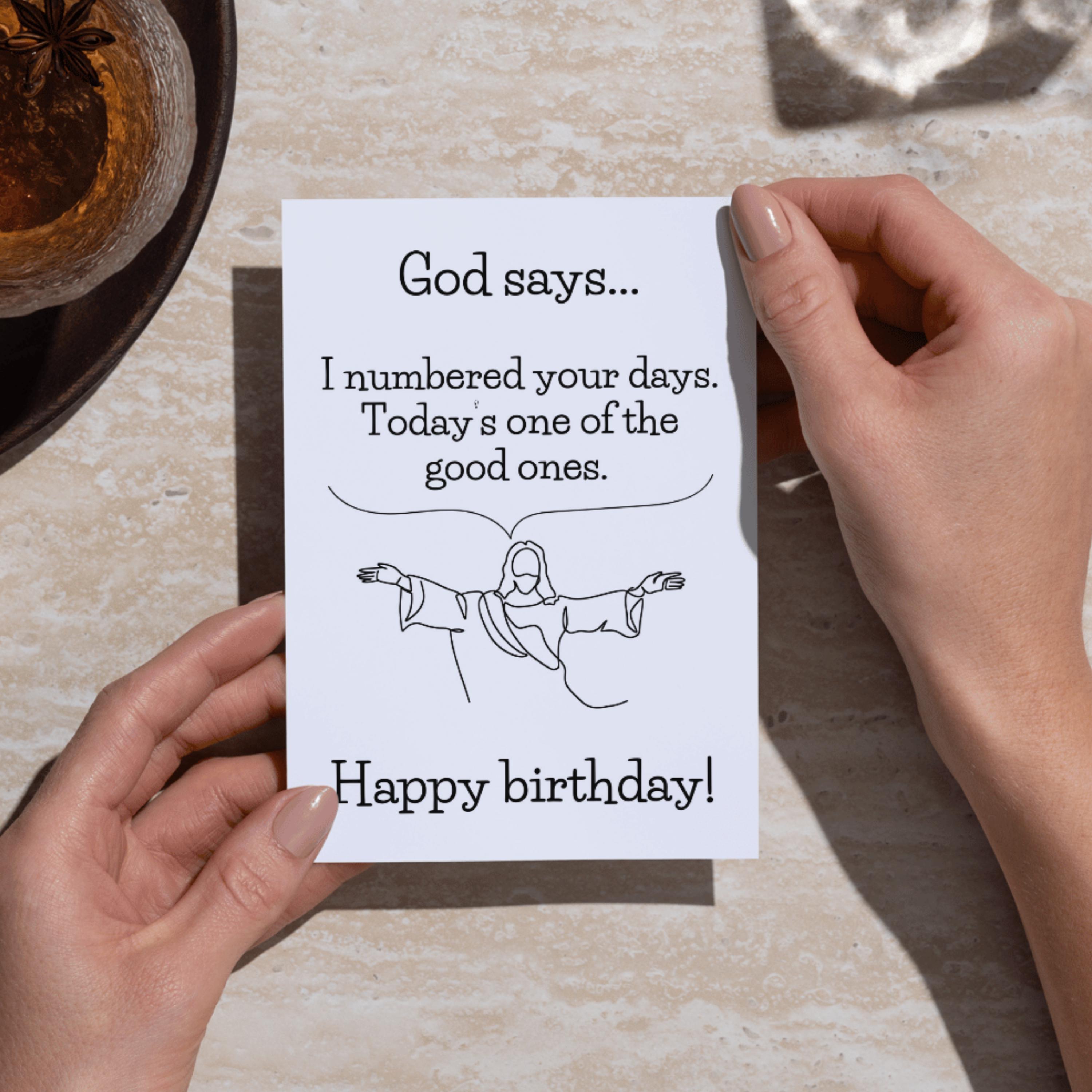 Funny God Says Birthday Card | Jesus Meme | Printable Christian Gift ...