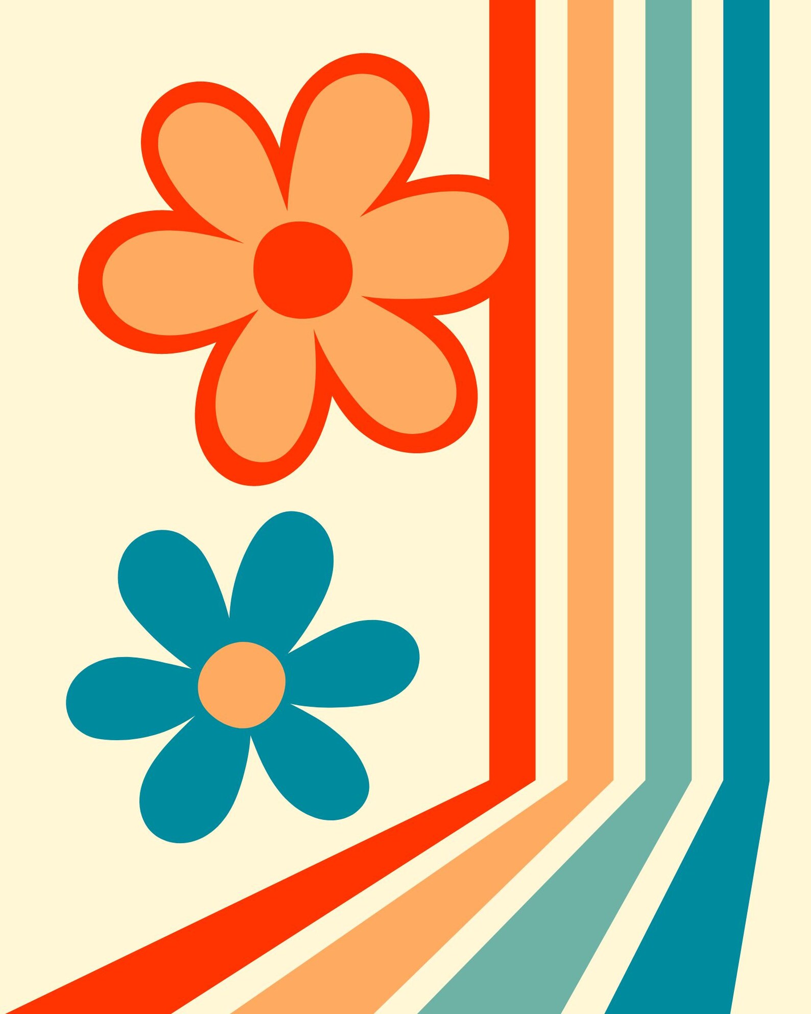 70s Retro Digital Prints, Set of 3 70s Wall Art, 70s Decor, Retro Wall ...