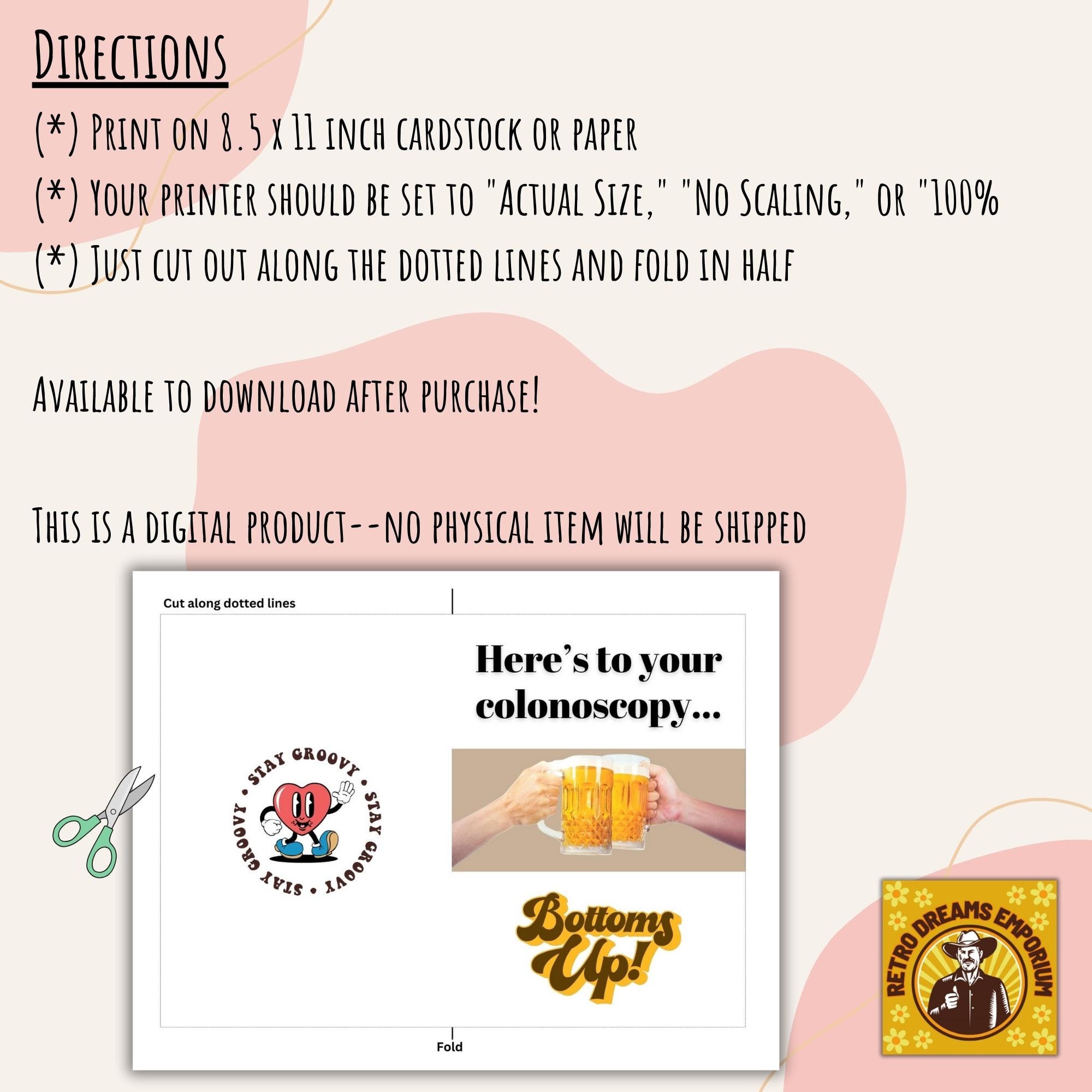 Colonoscopy Recovery Card Printable, Digital Get Well Card, Funny and ...