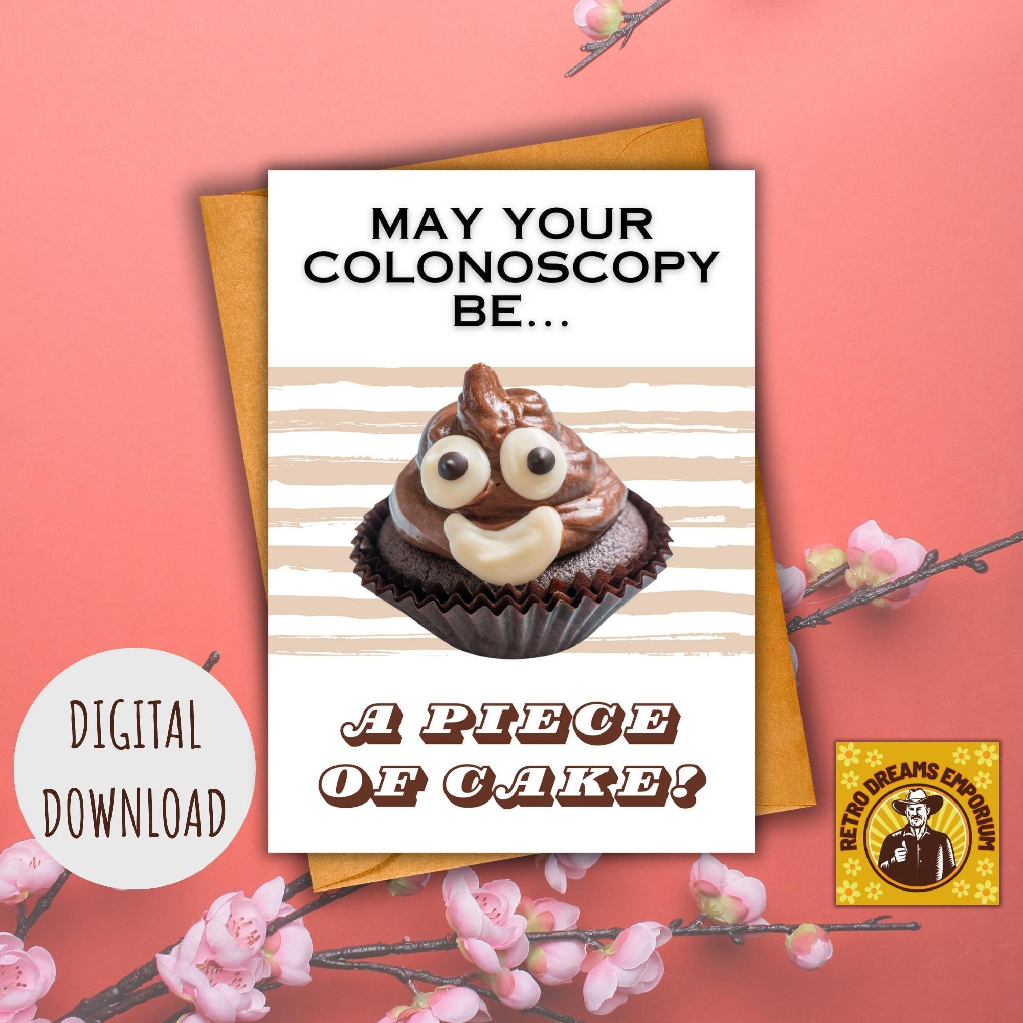 Colonoscopy Well Wishes Card Printable, Digital Get Well Card, Funny ...