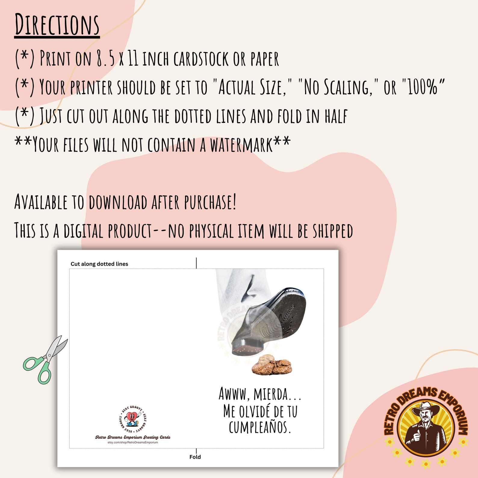 Funny Late Birthday Card in Spanish, Tarjeta Cumpleaños Atrasado ...