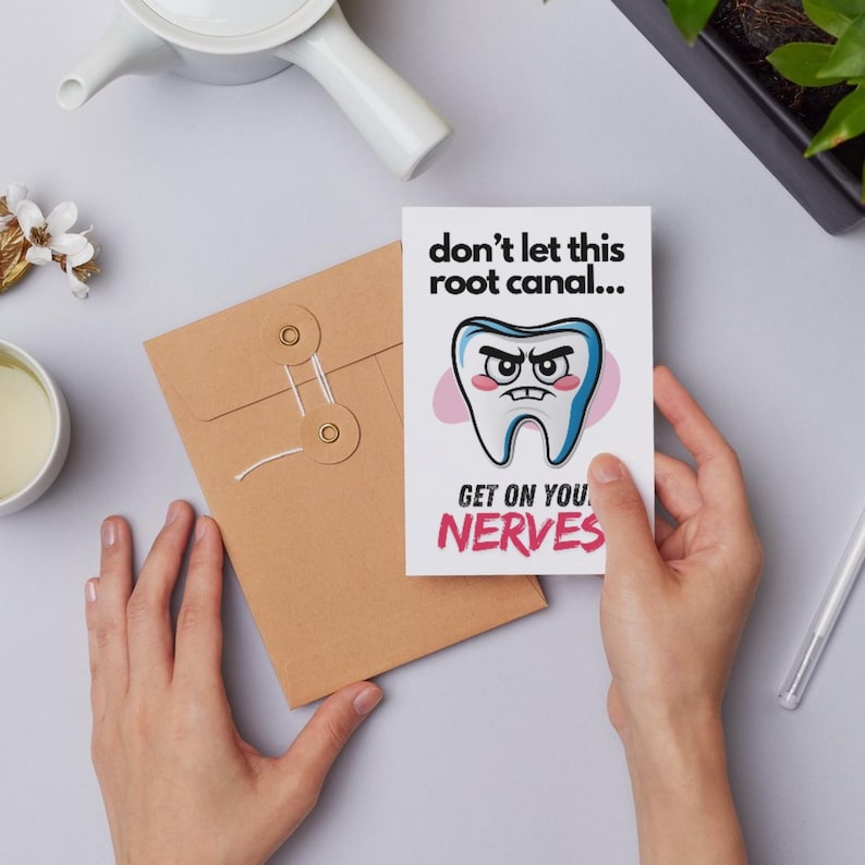 Funny Root Canal Card Printable, Dental Surgery Get Well Soon, Dentist ...