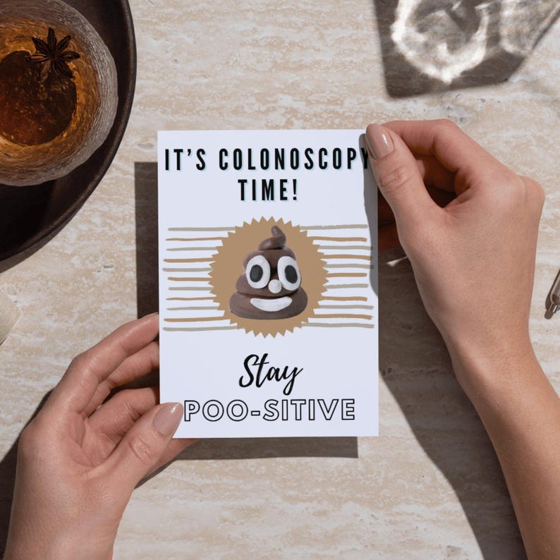 Colonoscopy Care Card Printable | Customizable Get Well Gift | Bowel ...