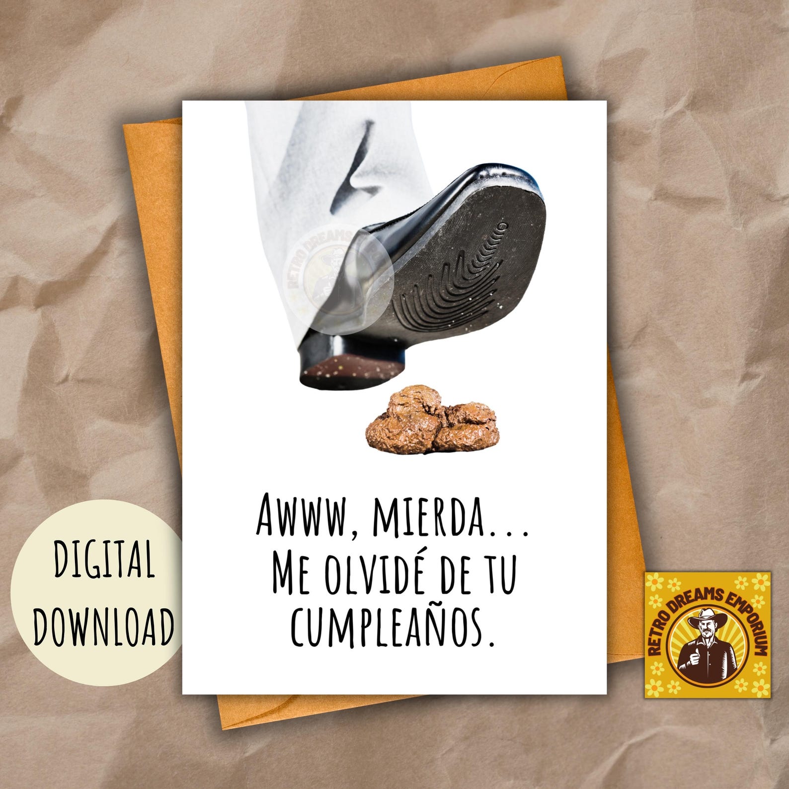 Funny Late Birthday Card in Spanish, Tarjeta Cumpleaños Atrasado ...