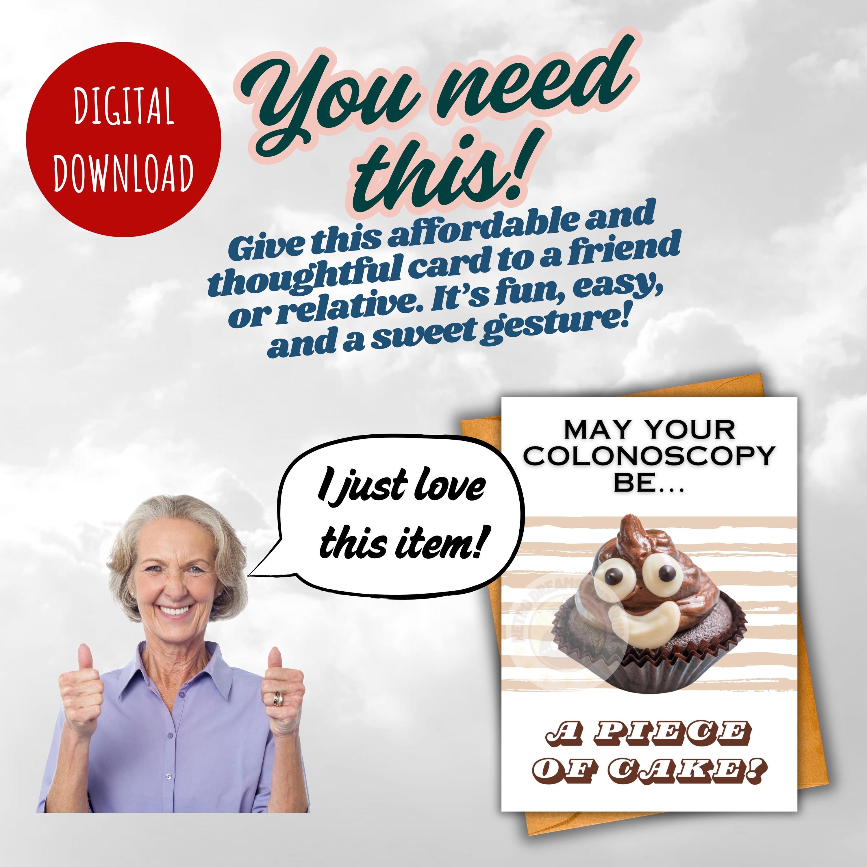 Colonoscopy Well Wishes Card Printable, Digital Get Well Gift, Funny ...