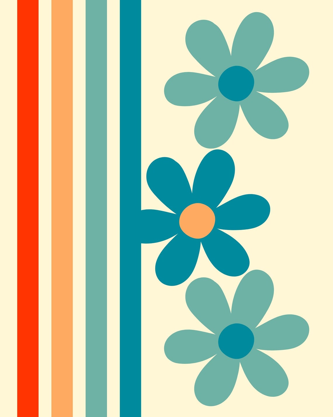 70s Retro Digital Prints, Set of 3 70s Wall Art, 70s Decor, Retro Wall ...