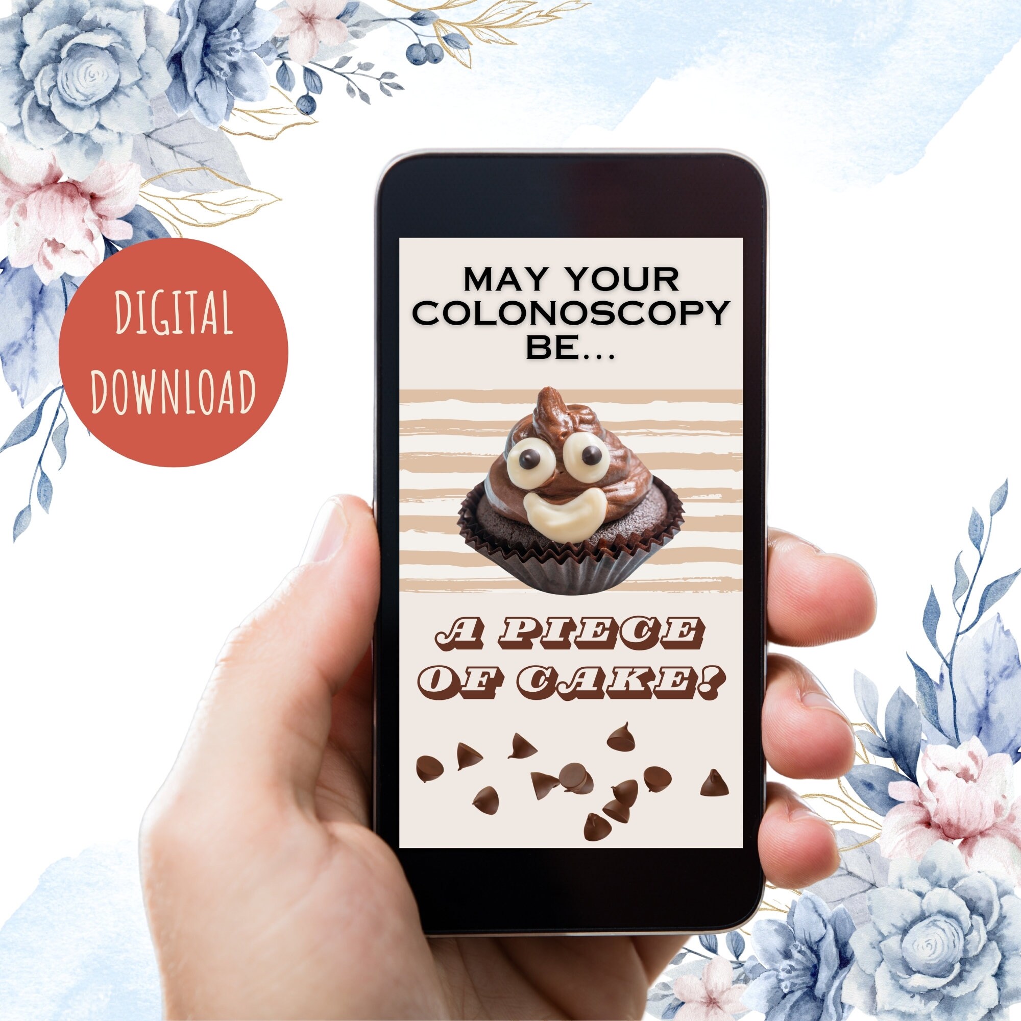 Funny Colonoscopy Well Wishes Card, Digital Get Well Soon Card, Medical ...