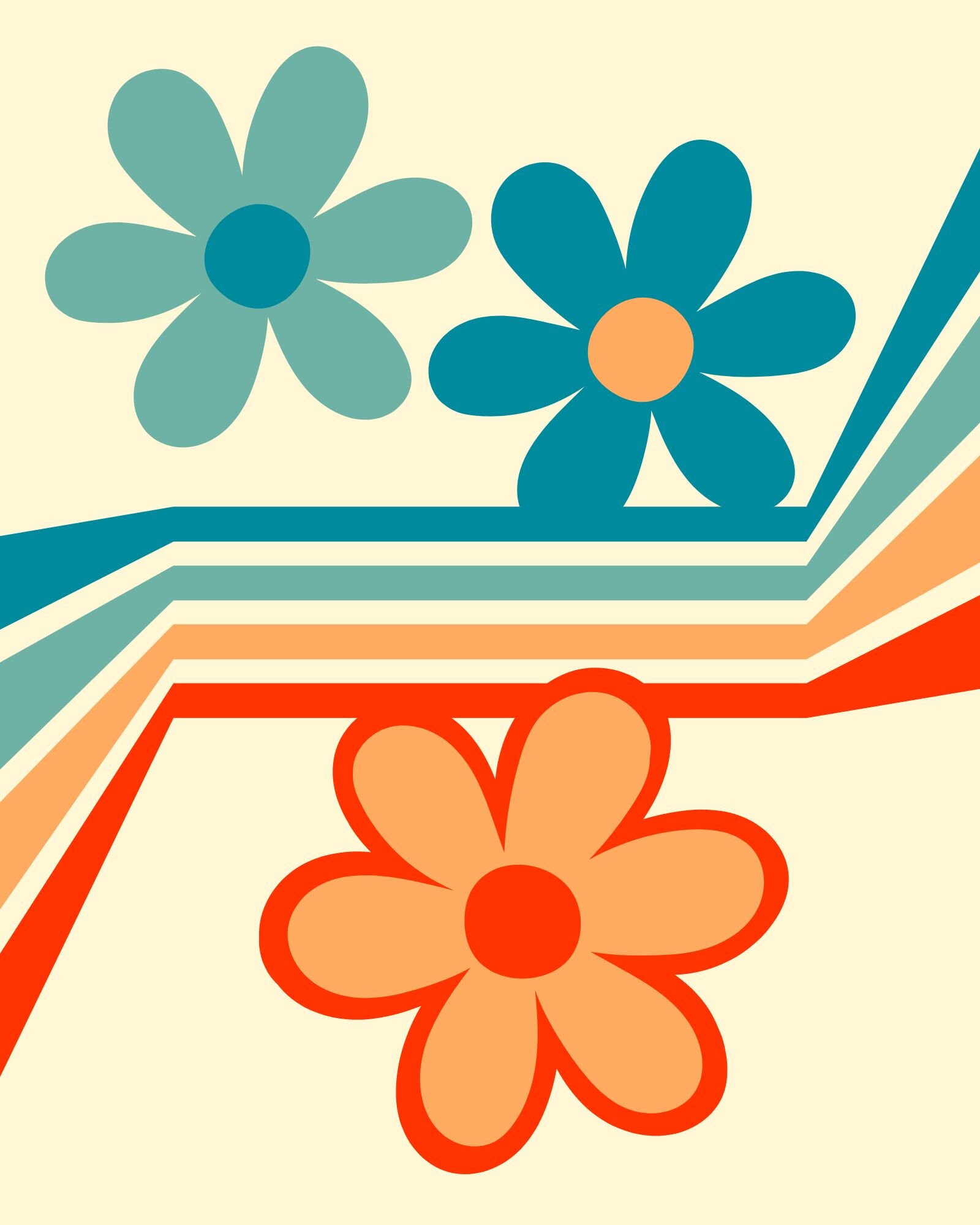 70s Retro Digital Prints, Set of 3 70s Wall Art, 70s Decor, Retro Wall ...