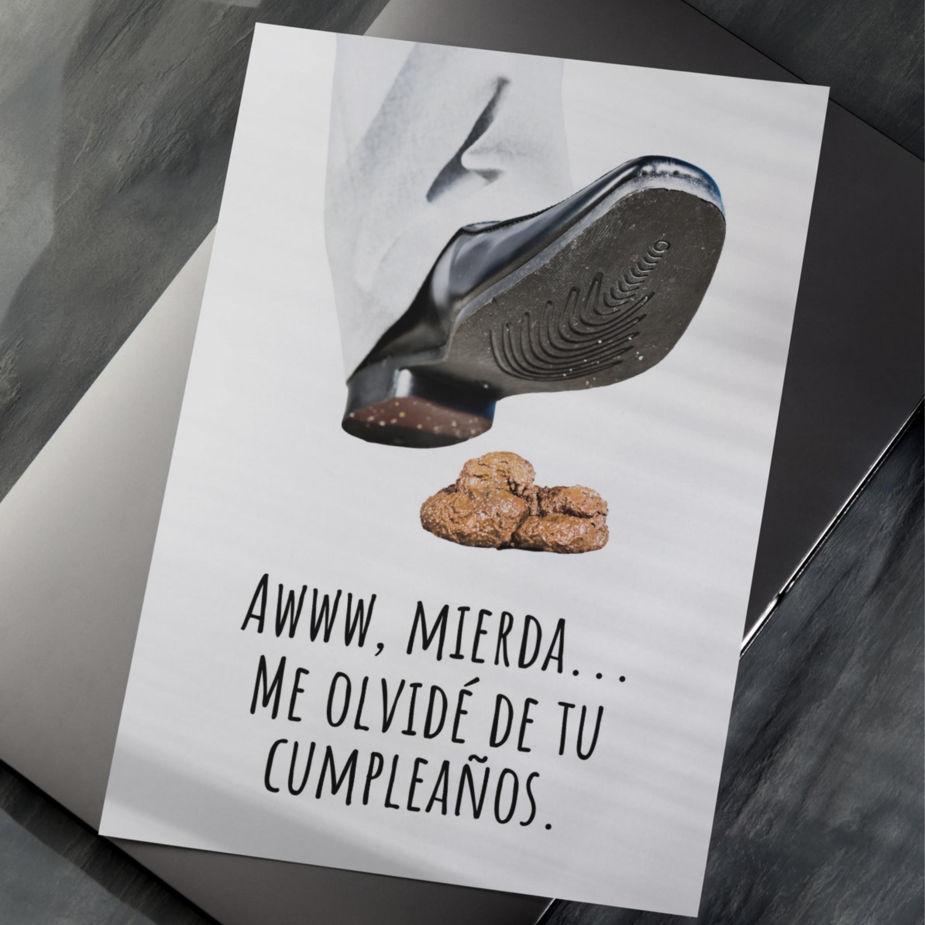 Funny Late Birthday Card in Spanish, Tarjeta Cumpleaños Atrasado ...