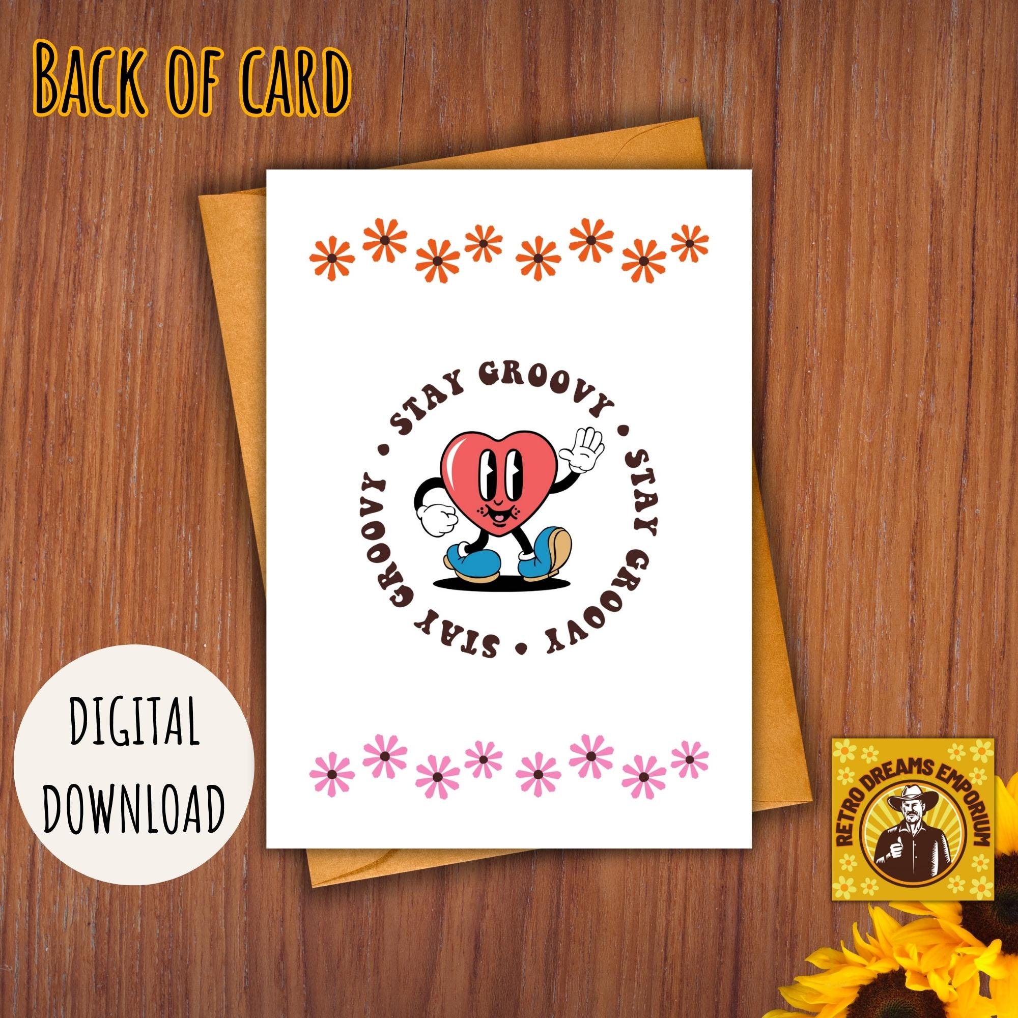 Weird Birthday Card Printable, Funny Strange Flower Card, Retro Digital ...