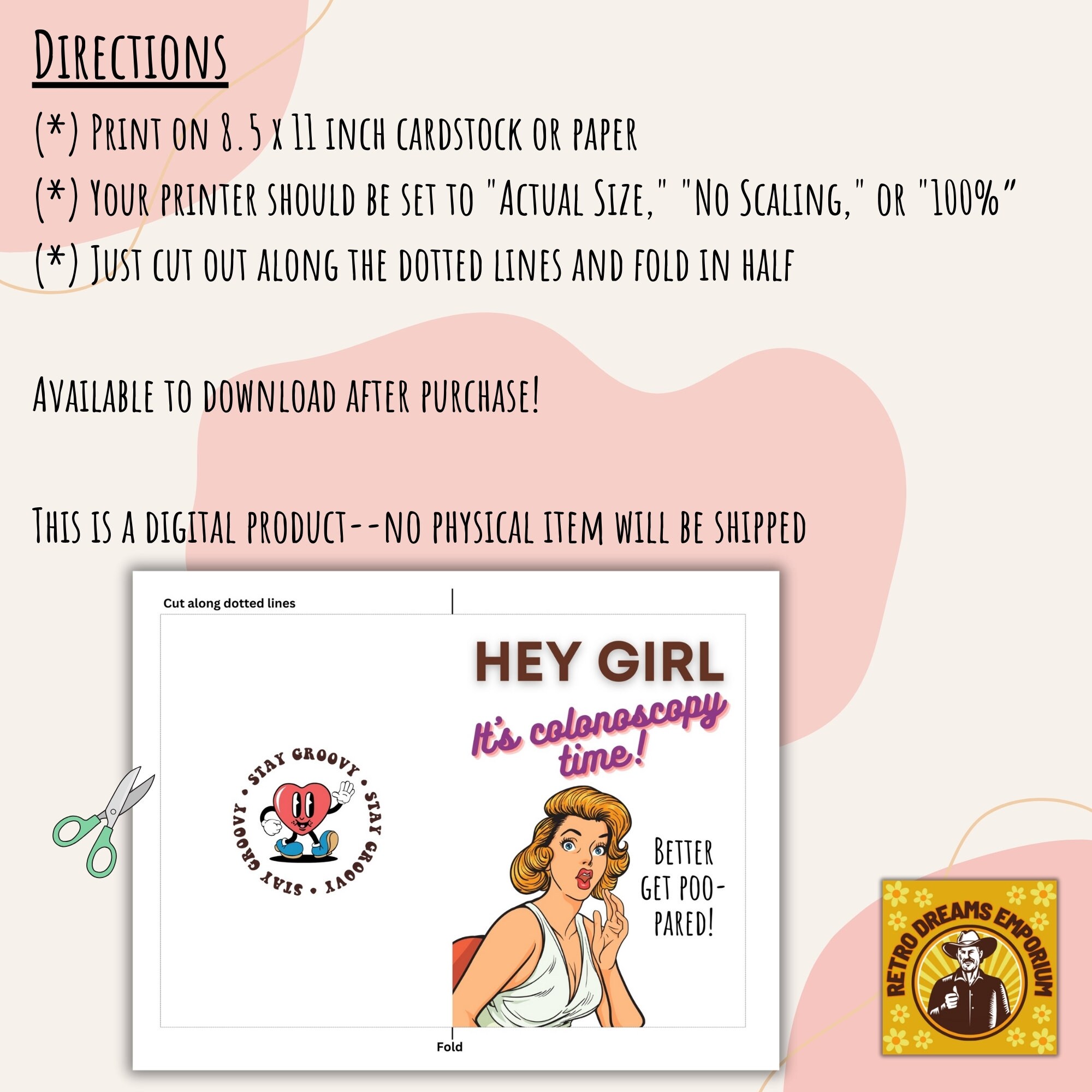 Colonoscopy Well Wishes Card Printable, Digital Get Well Card, for a ...