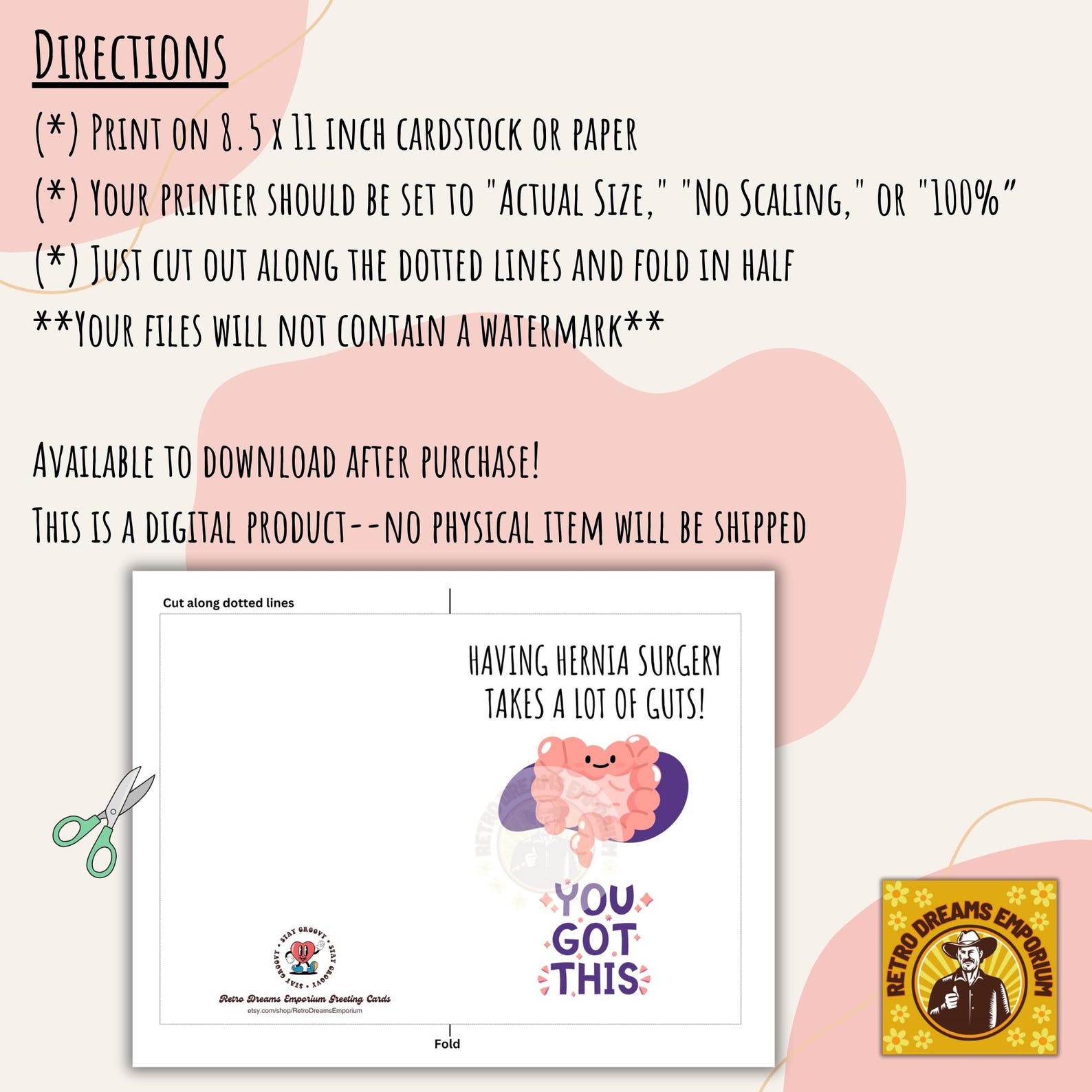 Funny Get Well Card for Hernia Surgery, Printable Hernia Recovery Card ...