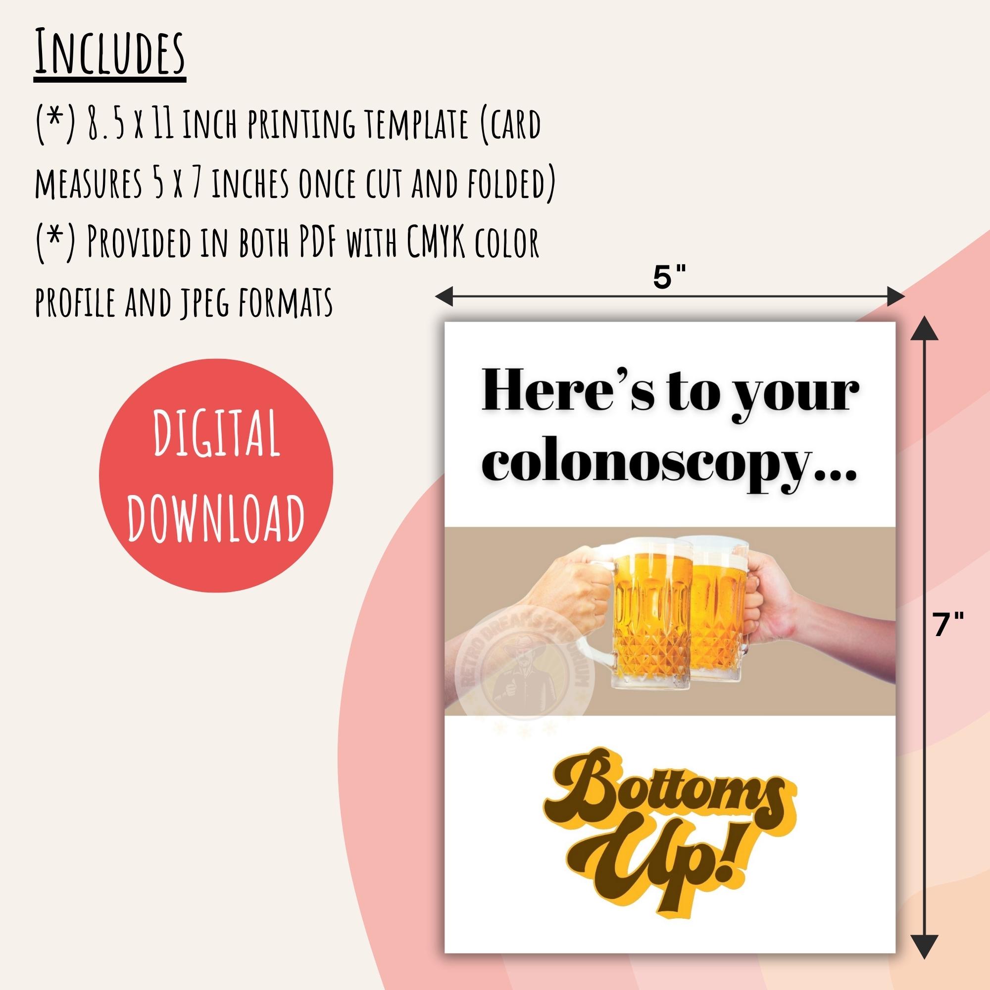 Colonoscopy Recovery Card Printable, Digital Get Well Card, Funny and ...