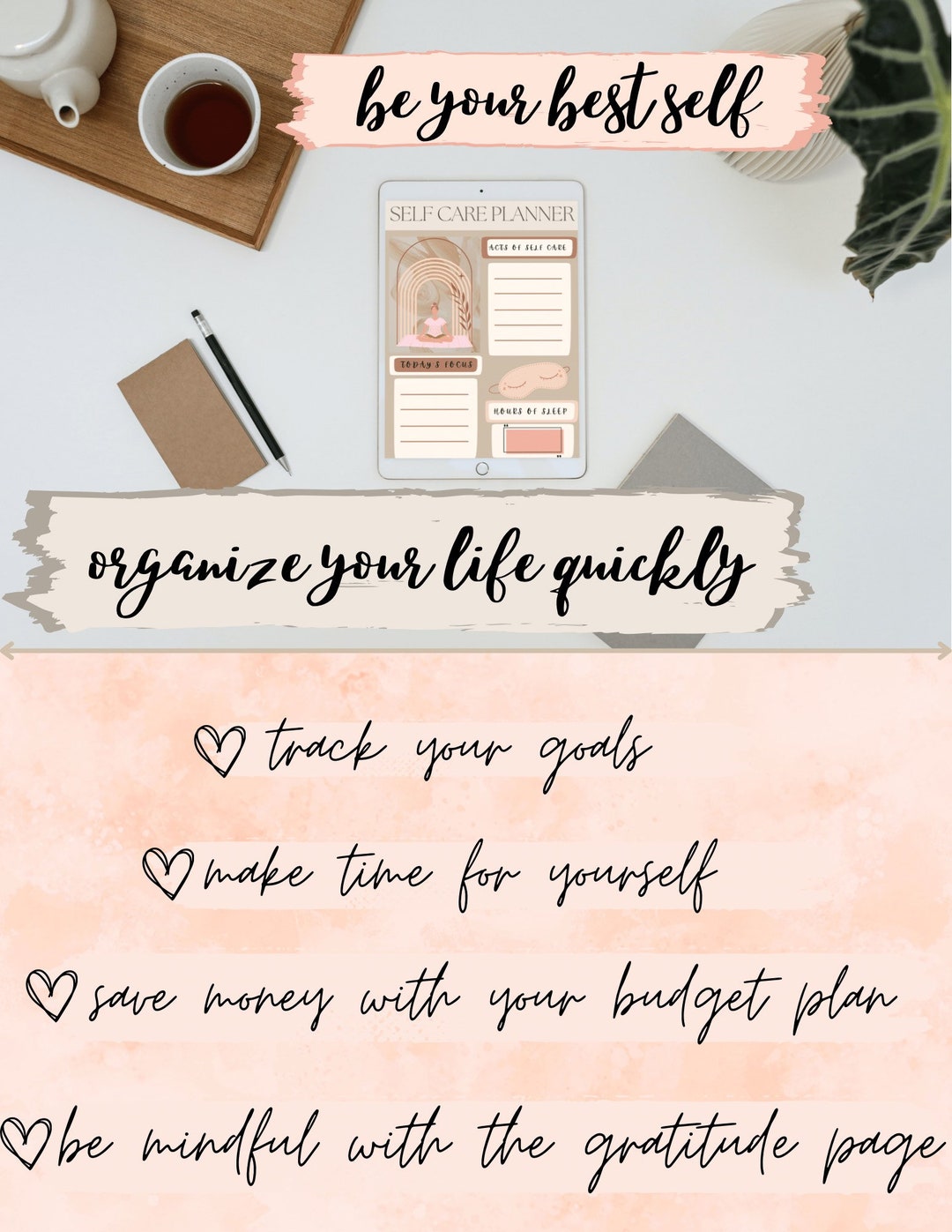 2023 Digital Planner - Self Care Planner - Monthly Planner - Weekly ...