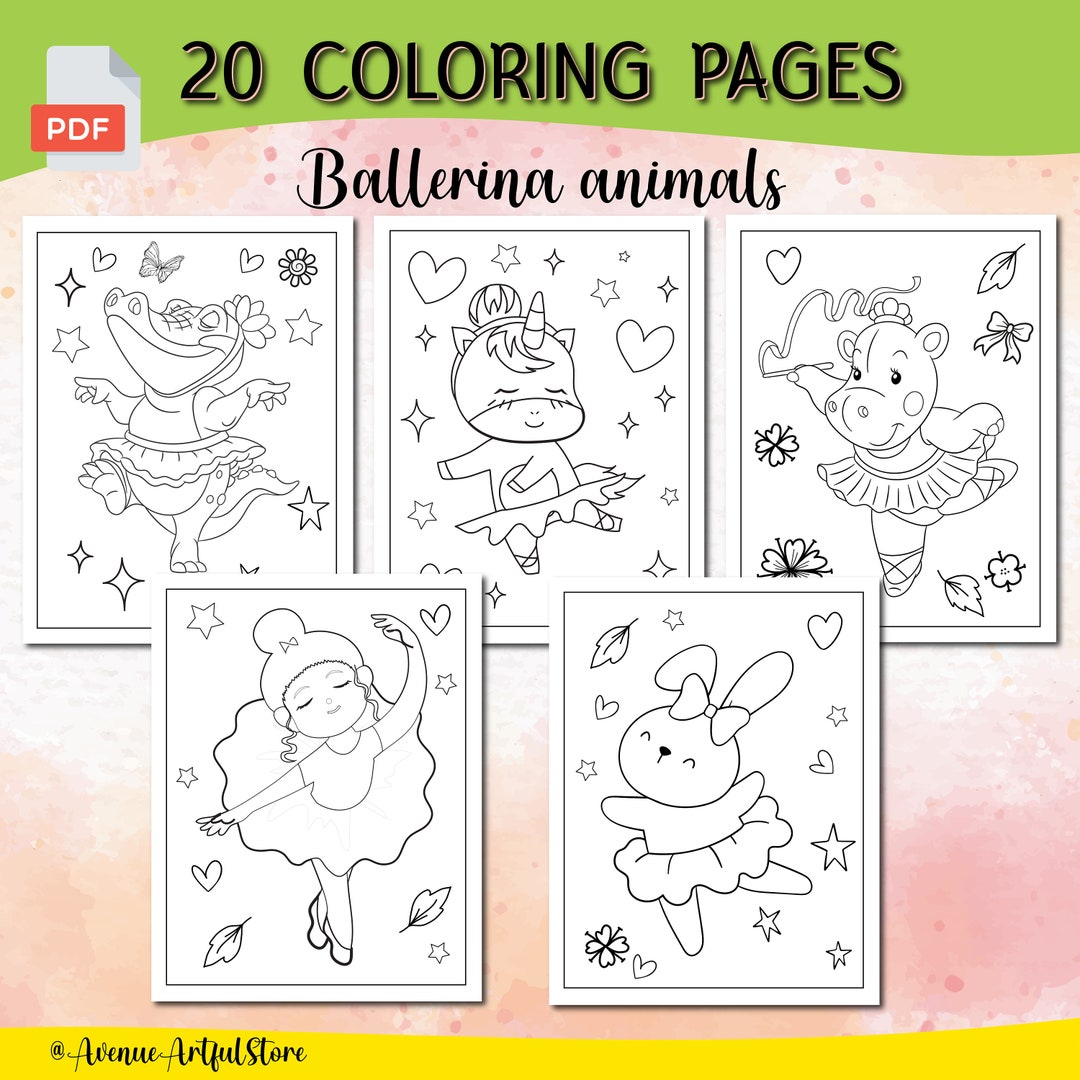 Ballerina Coloring Pages, Ballet Animals Coloring, Printable Girls ...