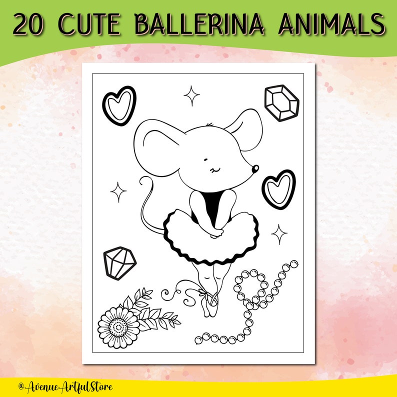 Ballerina Coloring Pages, Ballet Animals Coloring, Printable Girls ...