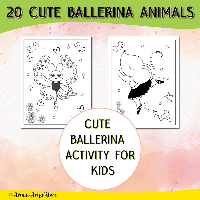 Ballerina Coloring Pages, Ballet Animals Coloring, Printable Girls ...