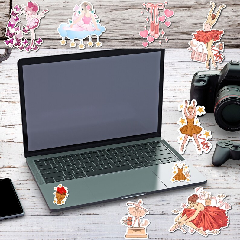 Adorable Printable Ballerina Stickers Sheet, Ballet Inspired Stickers ...