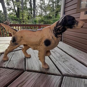 Vintage Cast Iron English Setter Doorstop, White & Black English Setter ...