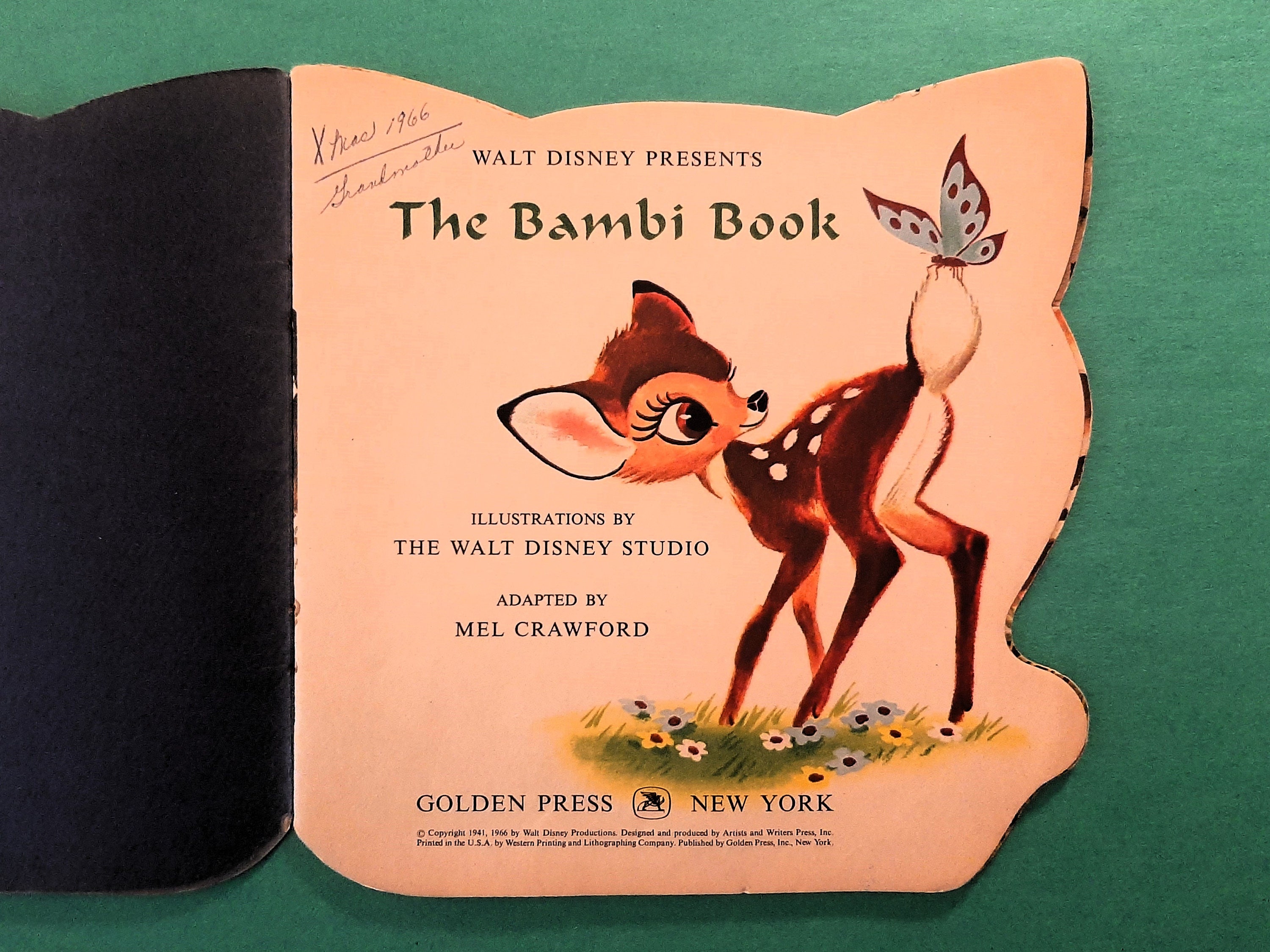 The Bambi Book Walt Disney Studios Adapted by Mel Crawford A Golden ...