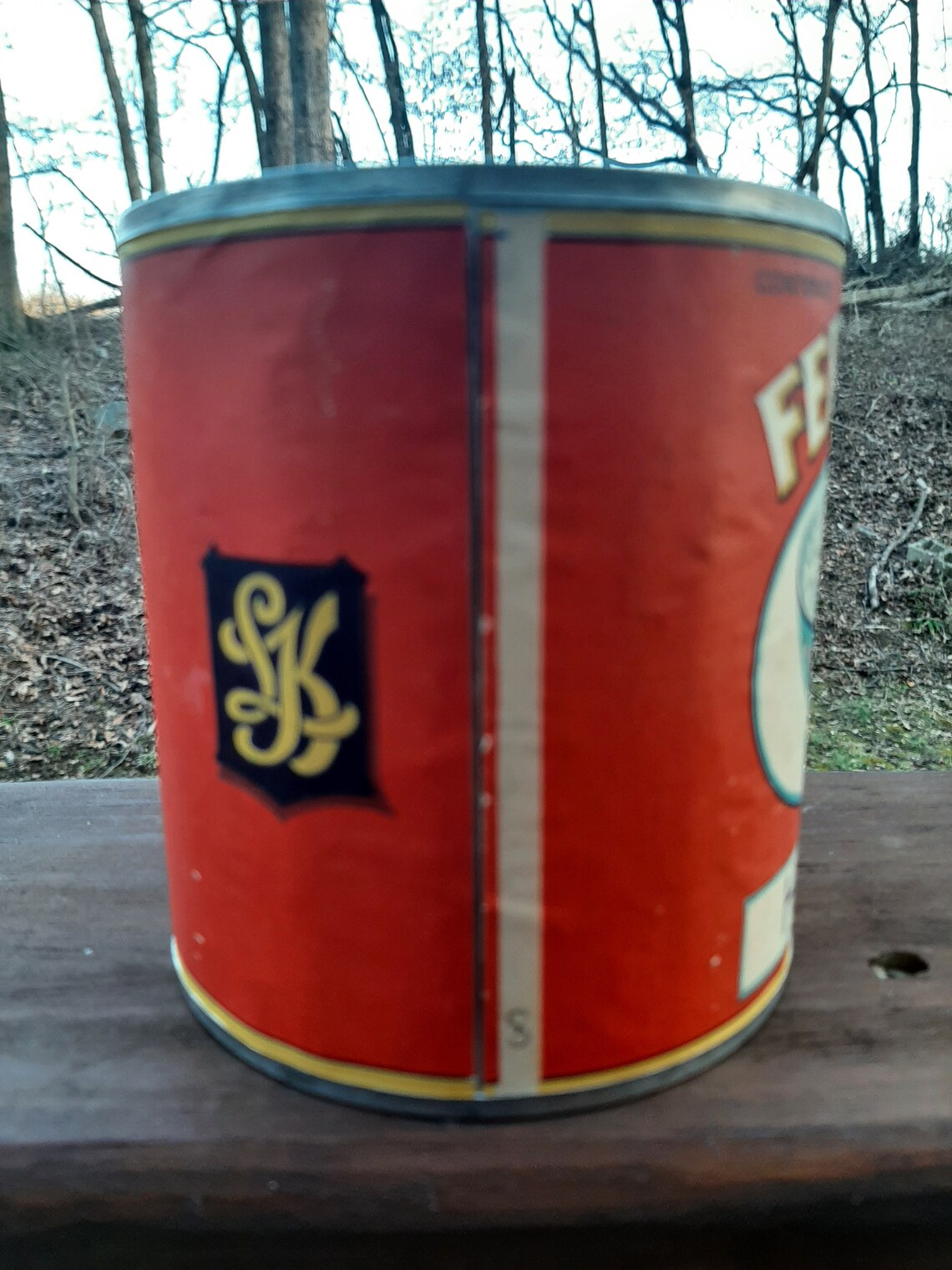 Antique Fern Park Hominy Can W Original Lid L. Klein, WWII Canned ...