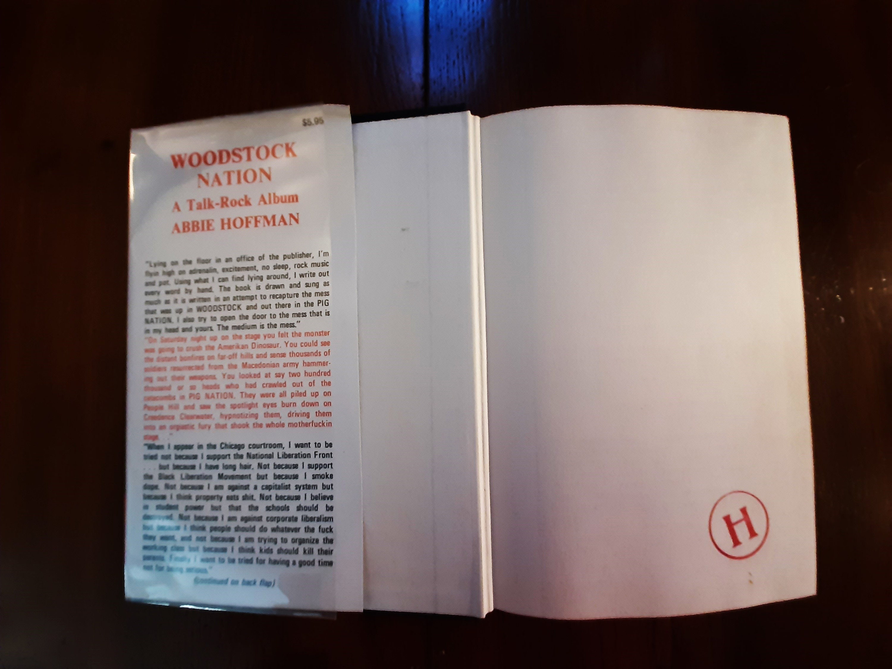 Woodstock Nation by Abbie Hoffman Hardback 1st Edition 1969 Random ...