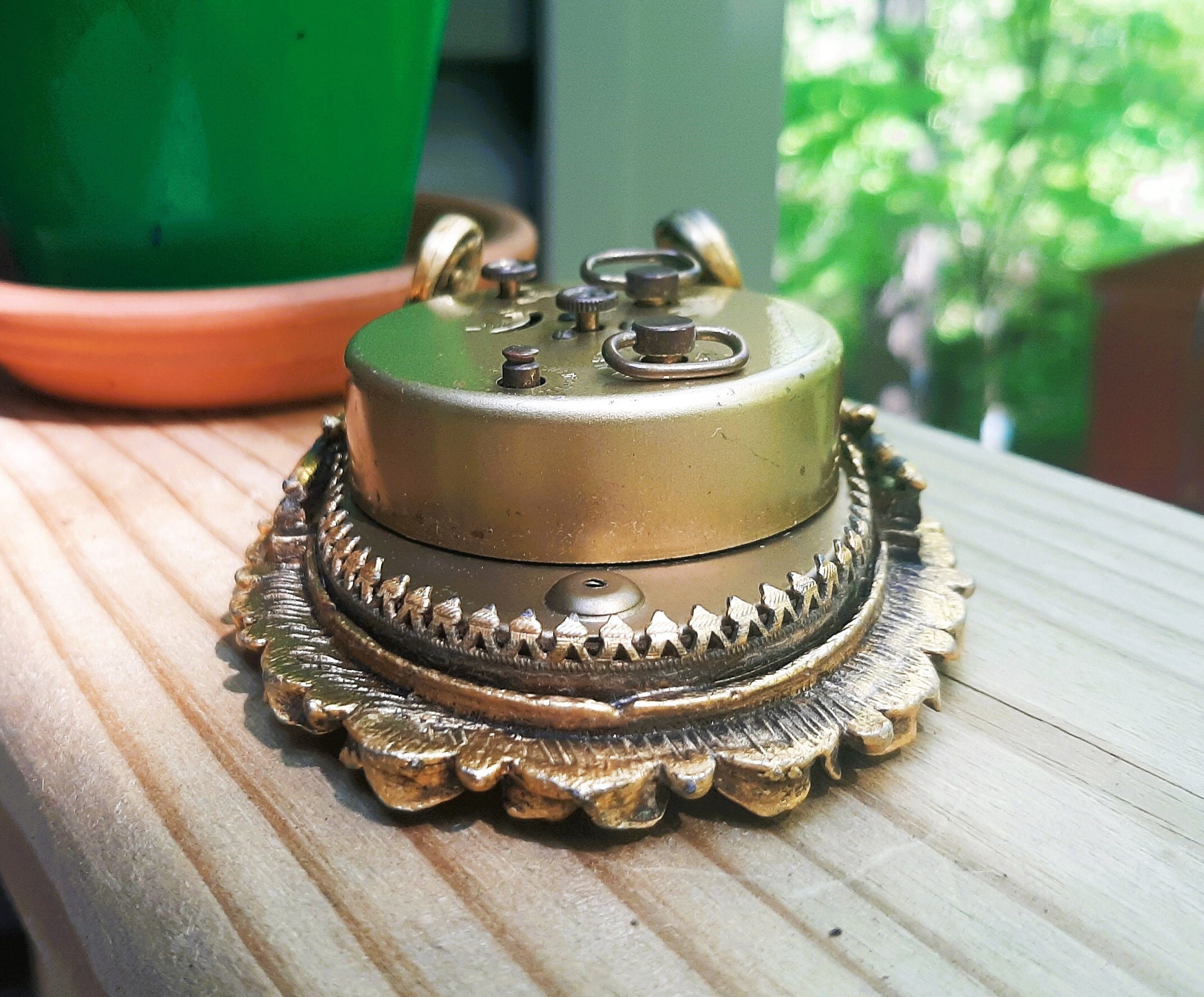 West Germany Stylebuilt Vanity Clock With Floral Rose Gold - Etsy