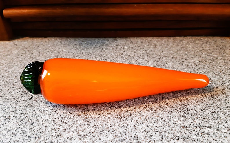 Vintage Glass Vegetables Set of 3 Glass Carrot Glass Green Pepper Glass ...