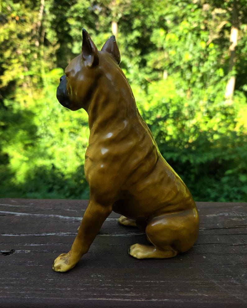 Antique Ceramic Boxer Dog Figurine: Mortens Studios Collectible, 1940s ...