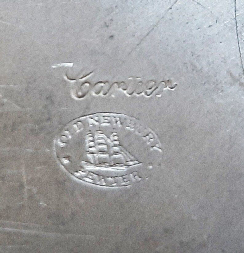 Cartier Old Newbury Pewter Trinket Box With Brass Bronze - Etsy