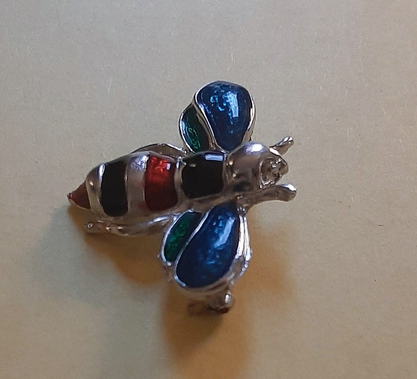 Retro Bee Pin With Colorful Wings Vintage Multicolored Bee Brooch - Etsy