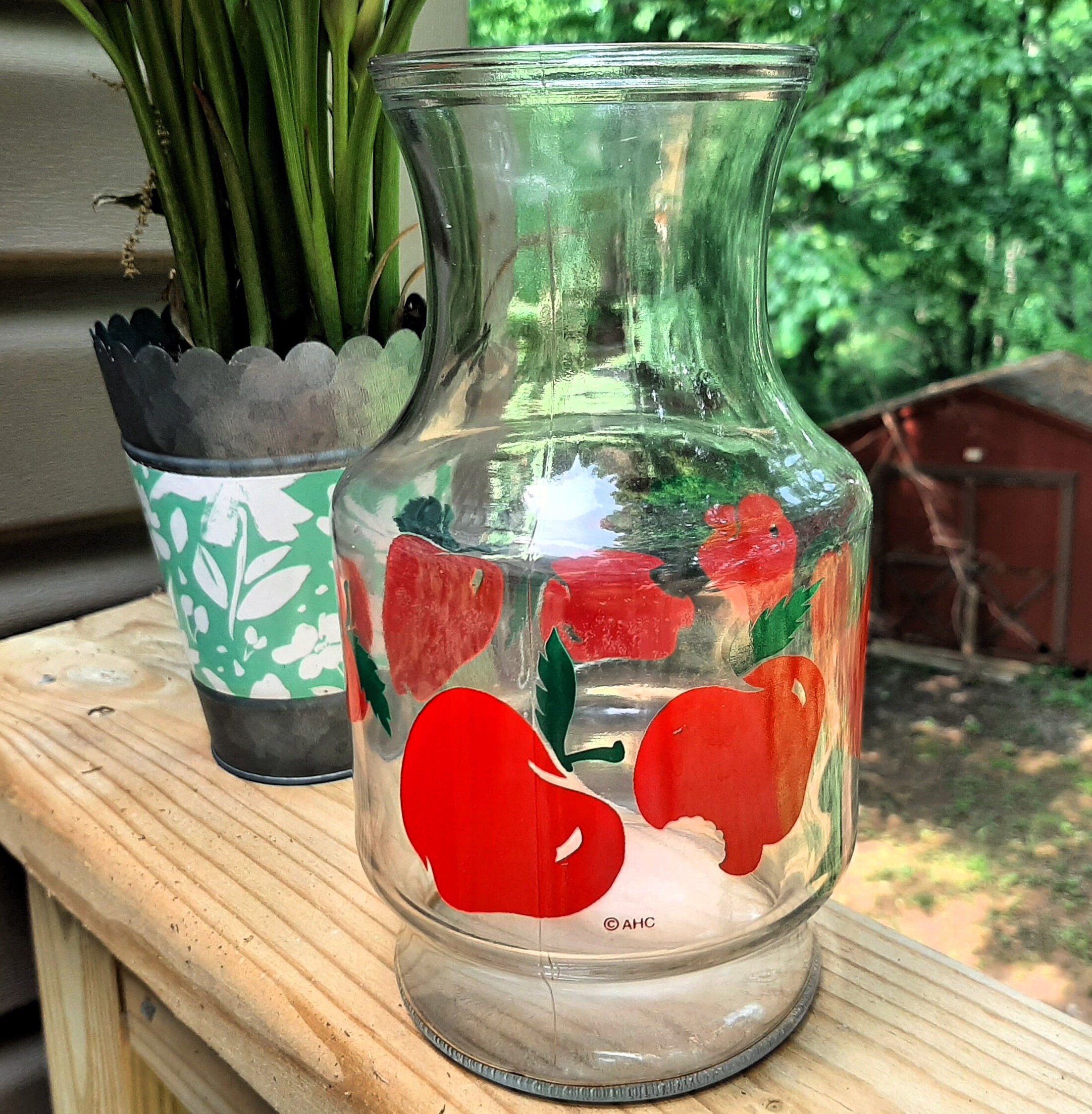 Anchor Hocking Apple Carafe Pitcher, Vintage Fridge Water Pitcher W ...