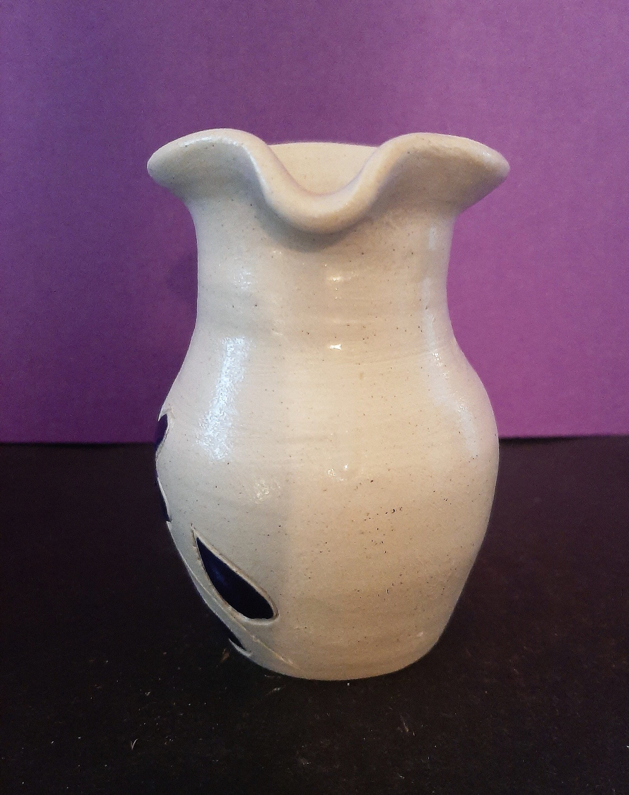 Williamsburg Pottery Pitcher: Virginia Colonial Blue Flower Design - Etsy