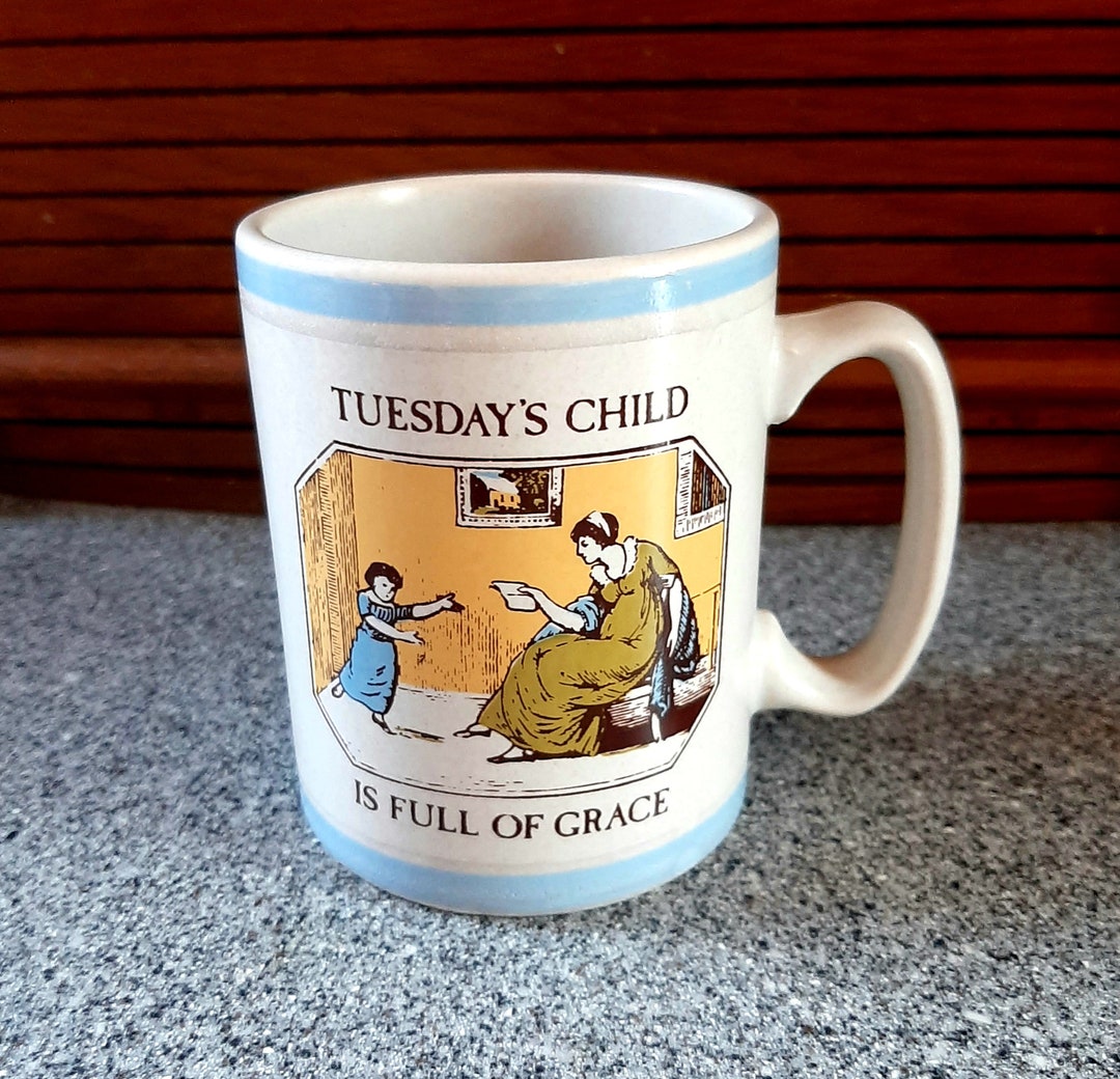 Pfaltzgraff Tuesdays Child is Full of Grace Coffee Mug Maxim 1983 10 ...