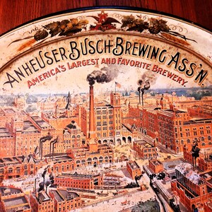 Vintage Anheuser Busch Brewing Factory St. Louis MO USA Beer Tray ...