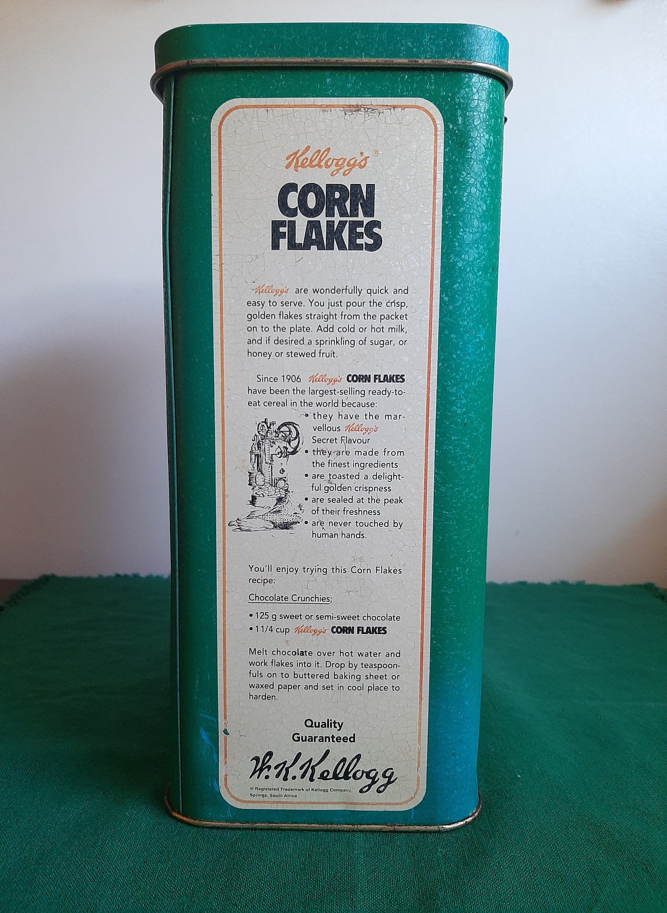 Kellogg's Toasted Corn Flakes Tin W Story of Dr. John Harvey Kellogg ...