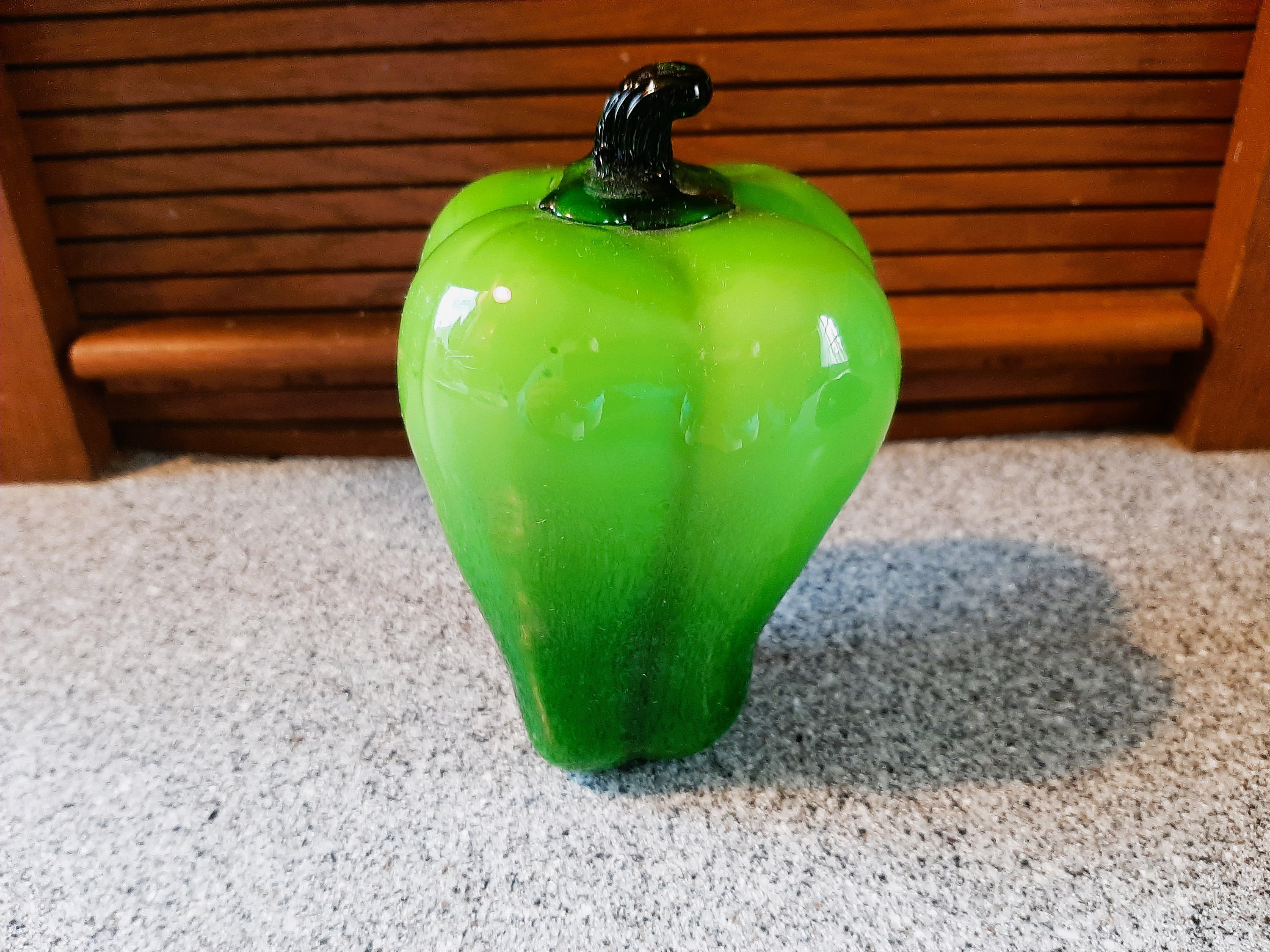 Vintage Glass Vegetables Set of 3 Glass Carrot Glass Green Pepper Glass ...