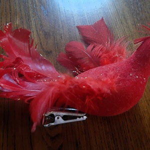 Vintage Flocked and Feathered Birds - Etsy