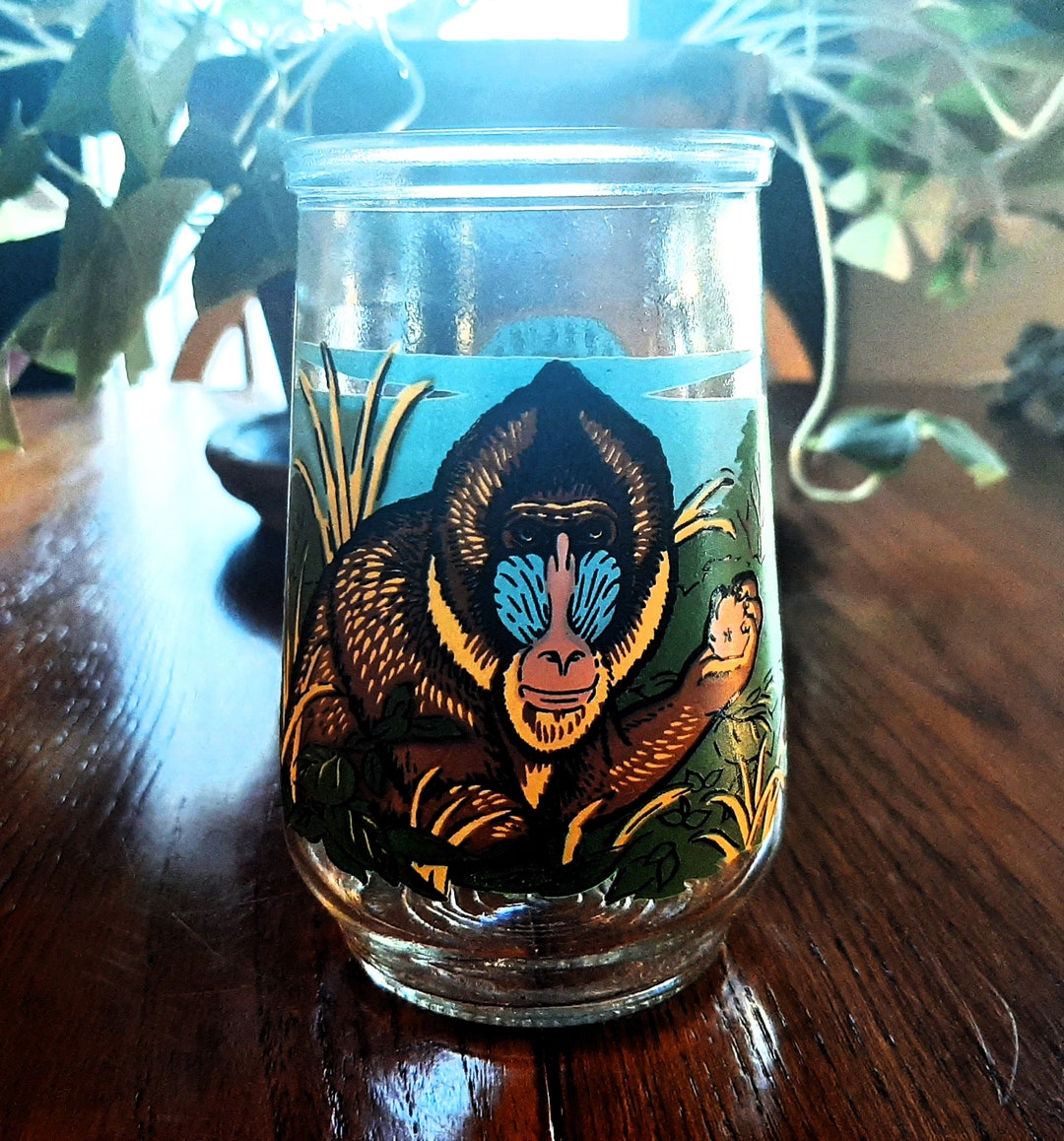 Vintage Welsh's Mandrill Jelly Jar: Collectible Endangered Species ...