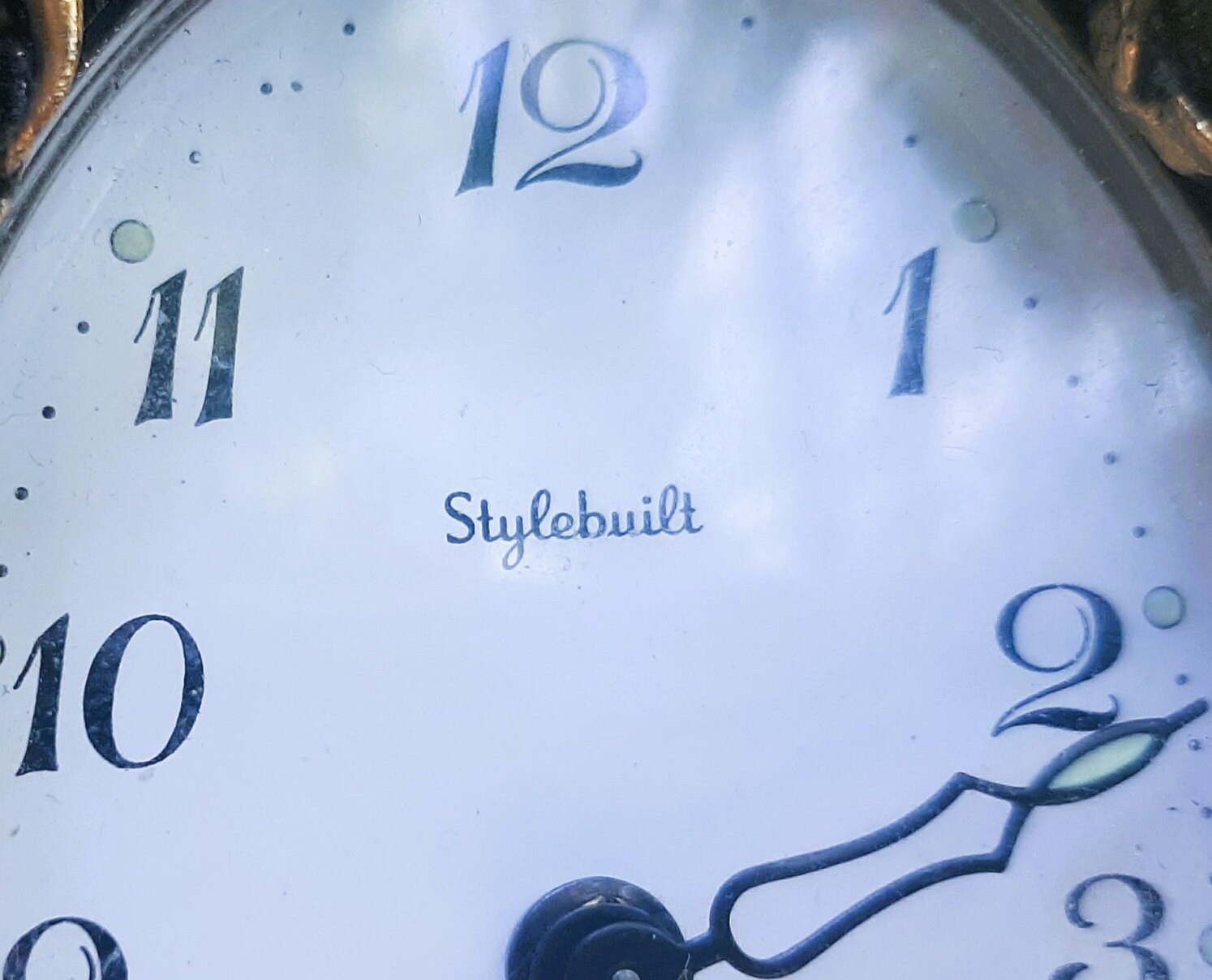 West Germany Stylebuilt Vanity Clock With Floral Rose Gold - Etsy