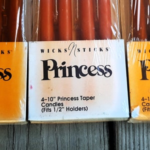 Vintage Wicks N Sticks Princess Taper Candles: Autumn Decor, Orange ...