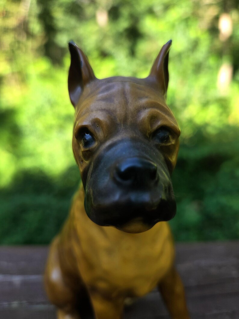 Antique Ceramic Boxer Dog Figurine: Mortens Studios Collectible, 1940s ...