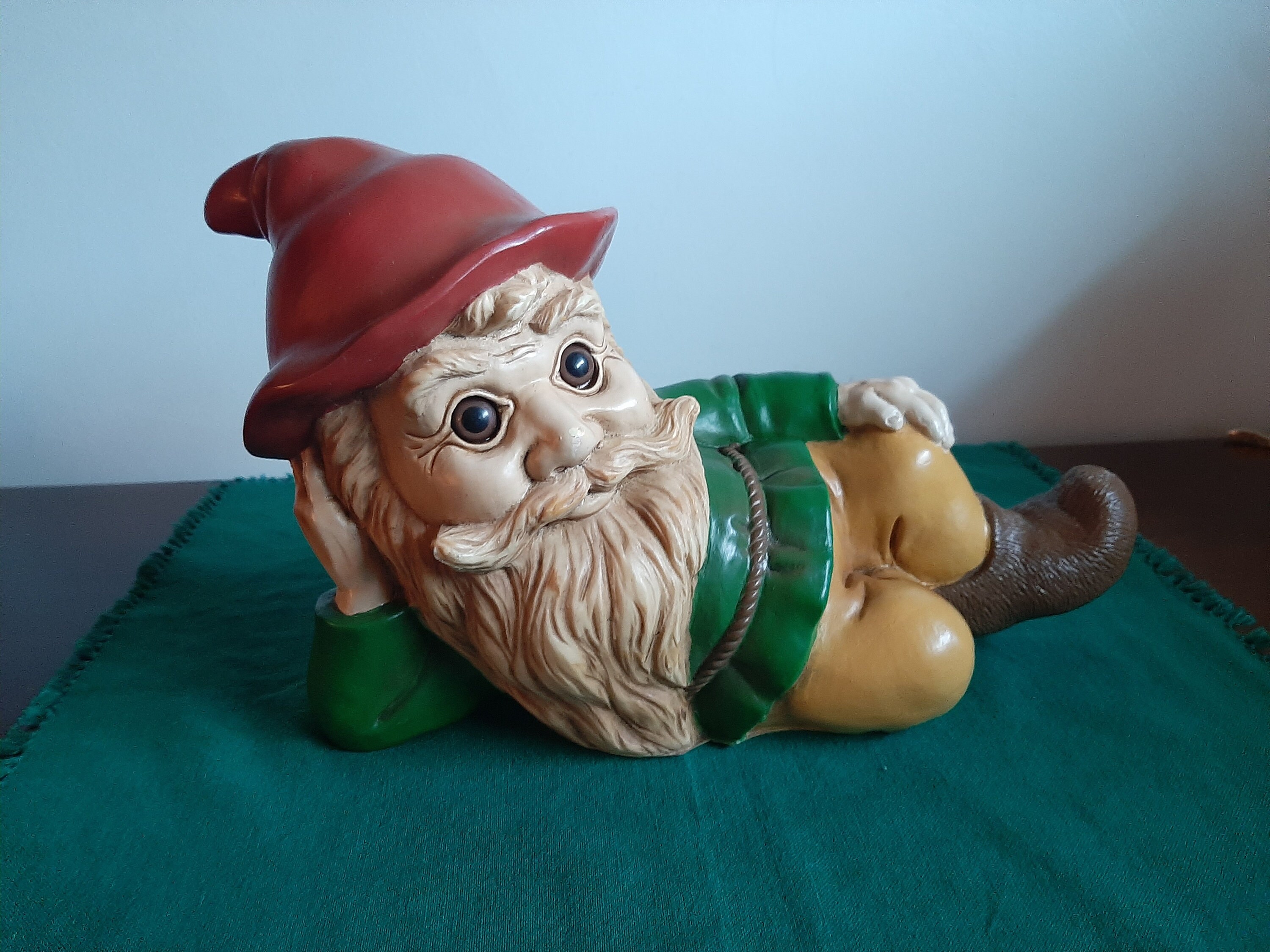 1995 Art Line Lounging Laying on Side Garden Gnome Rubber - Etsy
